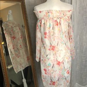 Topia | Dresses | Nwt Topia Off The Shoulder Floral Blouse Dress Sz M ...